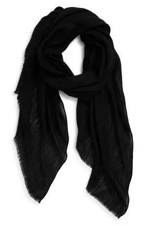 Treasure & Bond Lighweight Sequin Fringe Scarf - Black