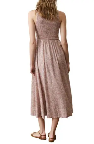 Marine Layer Darcy Floral Smock Midi Dress - Bouquet