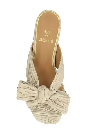 J. Reneé Paladino Knot Detail Slide Sandal - Beige