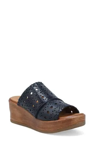Miz Mooz Wesley Platform Wedge Slide Sandal - Black