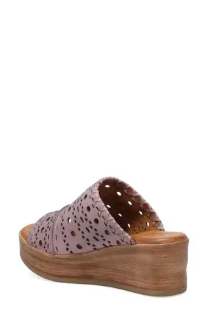 Miz Mooz Wesley Platform Wedge Slide Sandal - Blush