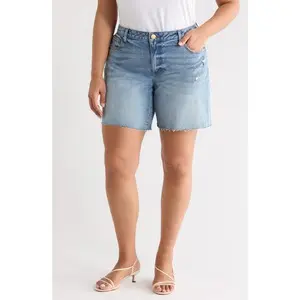 Kut From The Kloth Hailey High-waist Denim Bermuda Shorts - Focus