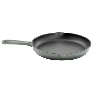MEGACHEF Round 10.25 Inch Enameled Cast Iron Skillet - Gray