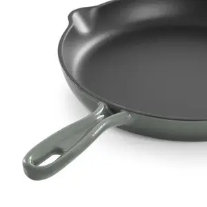 MEGACHEF Round 10.25 Inch Enameled Cast Iron Skillet