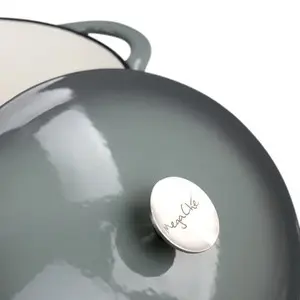 MEGACHEF 7 Quarts Oval Enameled Cast Iron Casserole