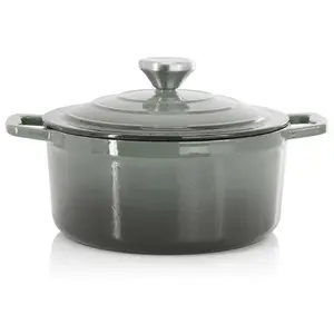 MEGACHEF 2.7 Quart Round Enameled Cast Iron Casserole