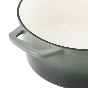 MEGACHEF 2.7 Quart Round Enameled Cast Iron Casserole
