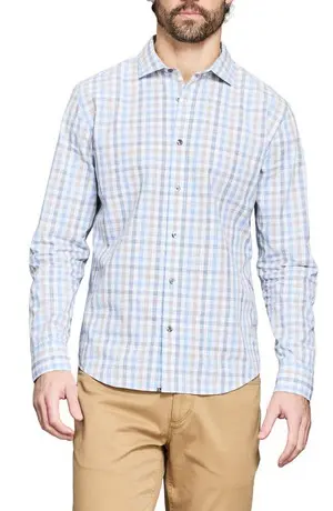 Billy Reid Hutcheson Tattersall Plaid Button-up Shirt - Blue Multi
