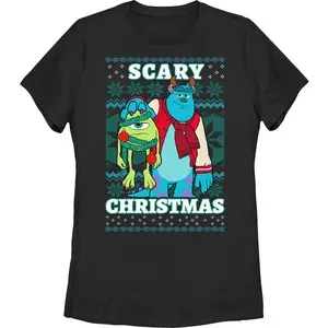MONSTERS INC Mike And Sully Scary Christmas Graphic T-shirt