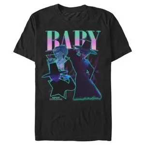 KPOP DEMON HUNTERS Baby Saja Collage Short Sleeve Graphic T-shirt - Black