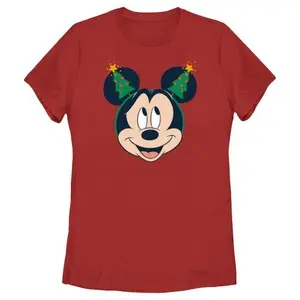 MICKEY & FRIENDS Mickey Mouse Christmas Tree Ears Graphic T-shirt