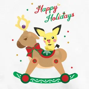 POKEMON Christmas Pichu Rocker Graphic Crewneck Sweatshirt