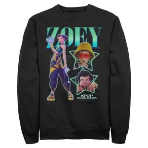 KPOP DEMON HUNTERS Zoey Super Star Logo Crewneck Sweatshirt