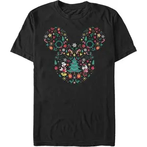 MICKEY & FRIENDS Christmas Silhouette Graphic Tee - Black