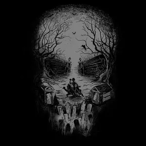 HAUNTED MANSION Graveyard Skull Graphic T-shirt
