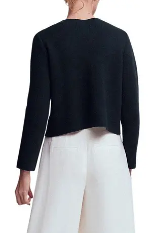 Boden Crystal Embellished Cropped Cotton Cardigan