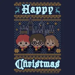 HARRY POTTER Happy Christmas" Ugly Sweater Graphic T-shirt