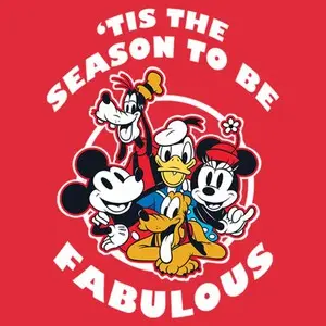 MICKEY & FRIENDS Tis The Season To Be Fabulous Long Sleeve Crewneck Sweatshirt