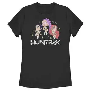 KPOP DEMON HUNTERS Chibi Trio Huntrix Short Sleeve Graphic T-shirt