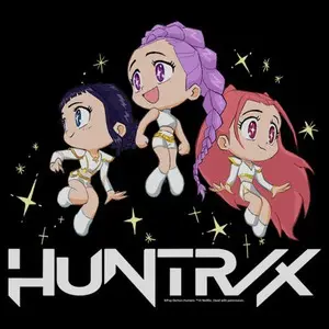 KPOP DEMON HUNTERS Chibi Trio Huntrix Short Sleeve Graphic T-shirt