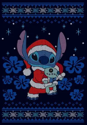 LILO & STITCH Christmas With Scrump Graphic Tee