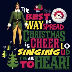 ELF Christmas Cheer Loud Singing Short Sleeve Graphic T-shirt