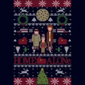 HOME ALONE Characters Ugly Sweater Short Sleeve Graphic T-shirt