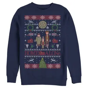 HOME ALONE Ugly Sweater" Graphic Sweatshirt