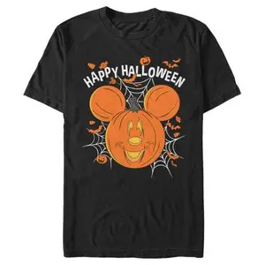 MICKEY & FRIENDS Mouse-o-lantern T-shirt - Black