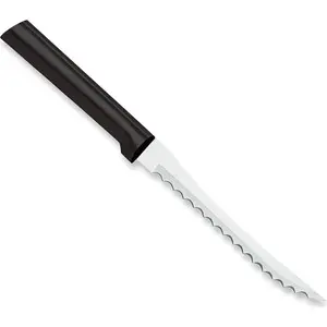 RADA Cutlery 5-inch Tomato Slicer Stainless Steel Serrated Blade - Black