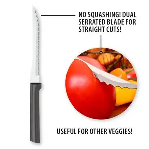 RADA Cutlery 5-inch Tomato Slicer Stainless Steel Serrated Blade