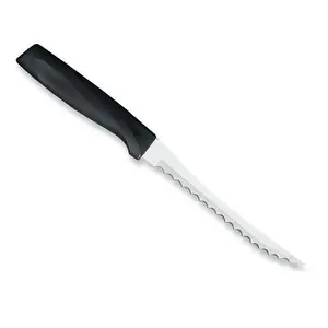 RADA Cutlery 5-inch Tomato Slicer Serrated Stainless Blade Anthem Wave Handle - Black
