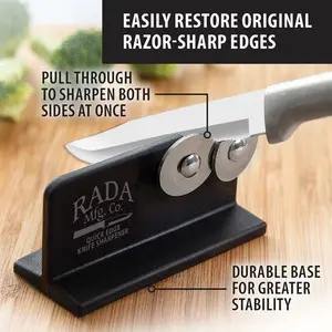 RADA Cutlery Quick Edge Knife Sharpener Stainless Steel Wheels