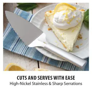 RADA Cutlery Serrated Pie Server Stainless Steel Face - Silver