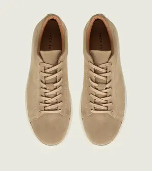 Jack Erwin Wesley Suede Leather Low-top Sneakers - Sand Suede
