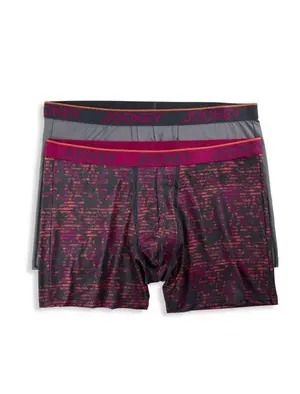 JOCKEY Big & Tall 2-pk Chafe-proof Micro Boxer Briefs V2 - Warm Trails