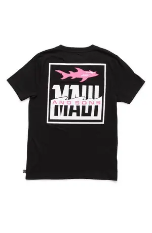 MAUI & SONS Fish Out Of Water Graphic T-shirt - Black