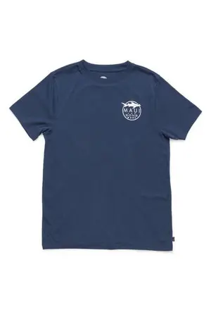 MAUI & SONS Shark Logo Graphic T-shirt - Navy