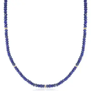 THE LOVERY FINE JEWELRY Beaded Lazuli Necklace - Lapis