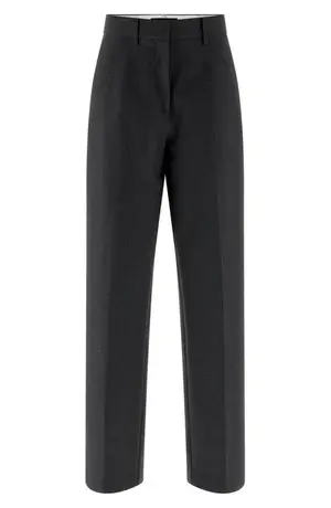 Guess Joandra Flat Front Straight Leg Trousers - Light Grey