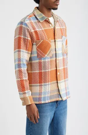 WAX LONDON Whiting Bude Check Overshirt - Pastel Multi