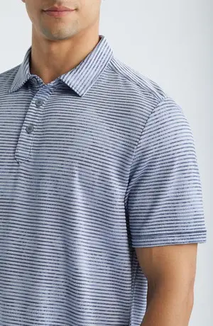 Tommy Bahama Costa Wave Twilight Canopy Seersucker Stripe Islandzone® Polo - Tidal Tempest