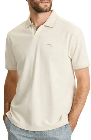 Tommy Bahama Emfielder Johnny Collar Islandzone® Polo - Arctic Wind Heather
