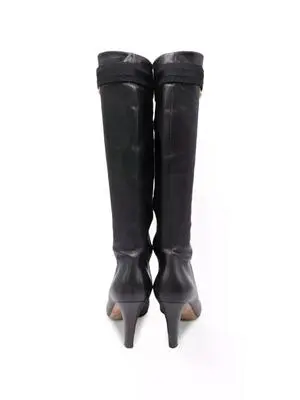 Gucci Interlocking G Leather Knee-high Boots