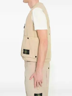 Stone Island Buttoned Oversized Vest - Neutrals