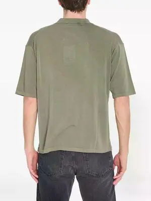 ROBERTO COLLINA Ribbed V-neck T-shirt - Green