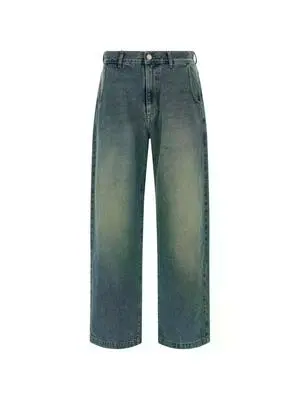 MFPEN Contrast Stitching Straight Jeans