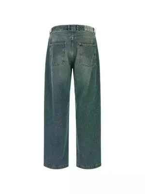 MFPEN Contrast Stitching Straight Jeans