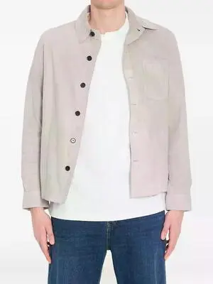 ARMA Suede Buttoned Overshirt - Neutrals
