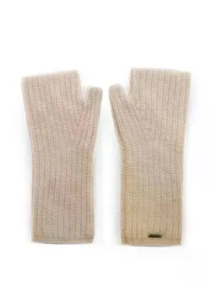 Herno Fingerless Cashmere Gloves - Neutrals